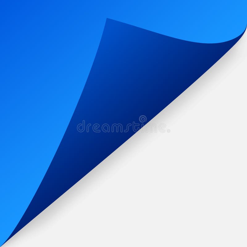 Curled Corner Mockup. Realistic Shadow Curved Paper Stock Vector ...