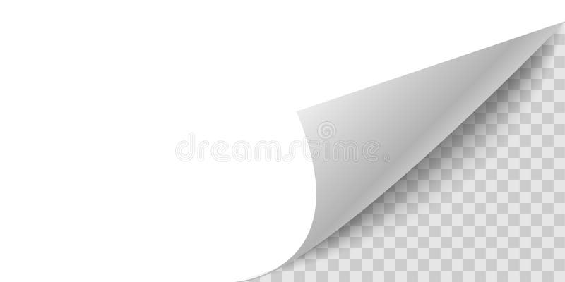 Curled Corner Paper Page. Curl Flip Peel Sheet of Paper Stock Vector ...