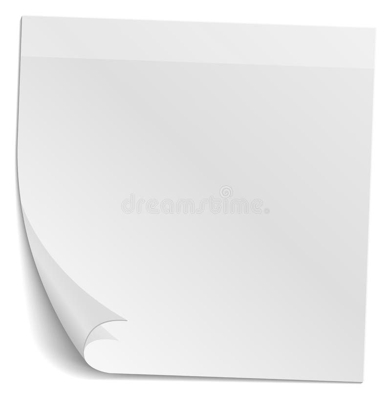 Curled White Paper Corner Mockup Template Stock Illustrations – 769 ...