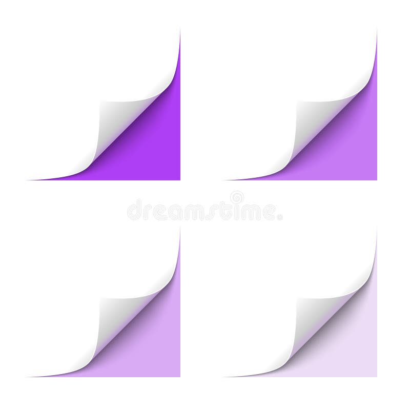 Curled Corner with White Background Stock Vector - Illustration of ...