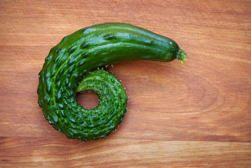 Curled Cucumber stock photo. Image of aberrant, deformed - 45700960