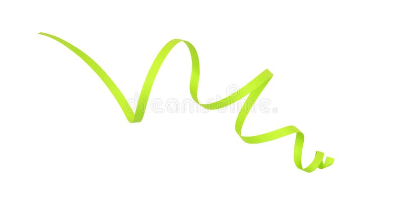 Curled green paper ribbon stock illustration. Illustration of twist ...