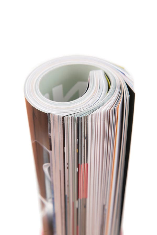 Curled magazine stock photo. Image of newspaper, monthly - 4056892