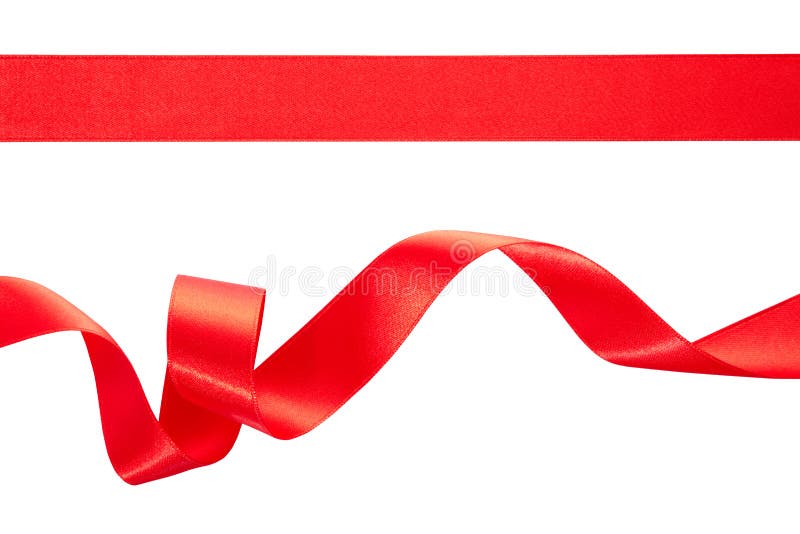 Curled red ribbon stock photo. Image of curled, design - 17270800