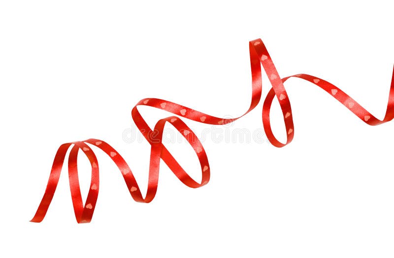 Curled red ribbon stock photo. Image of paper, curl - 170464524