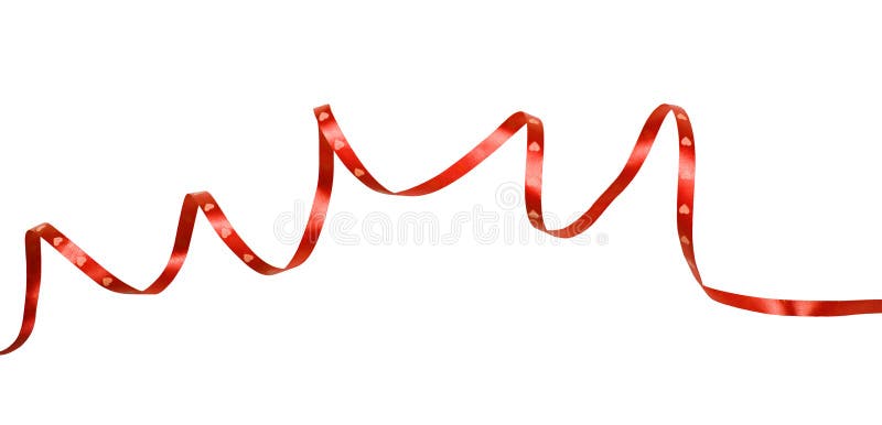 Curled red ribbon stock photo. Image of helix, thin - 171770104