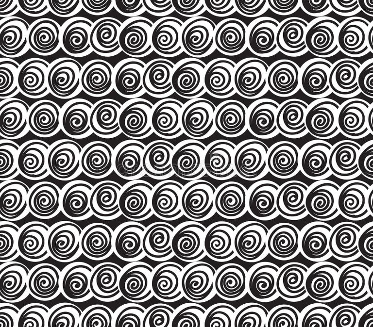 Curled Waves Monochrome Background Stock Vector - Illustration of ...