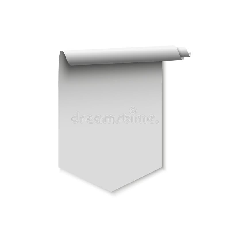 Curled White Banner, Perfect for Promotions. Vector Stock Vector ...