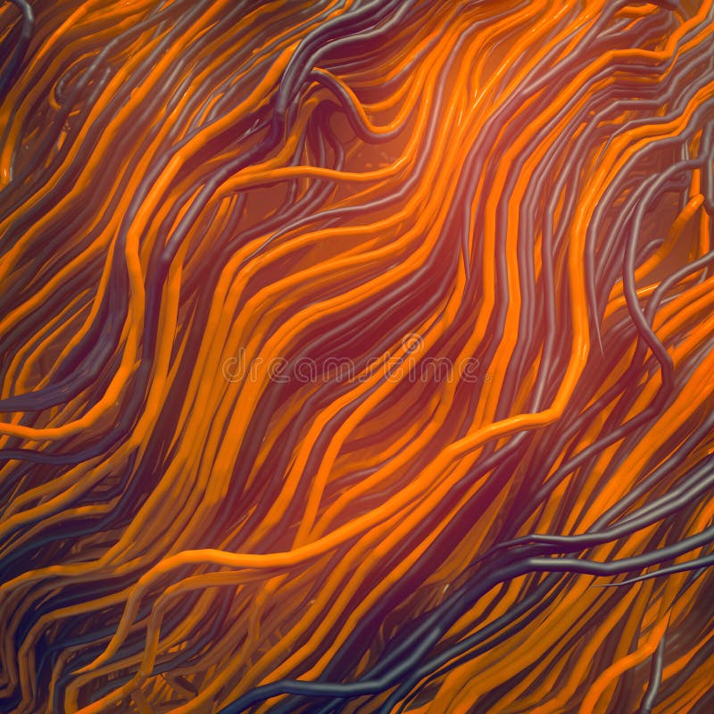 Curled Wire Futuristic Pattern Surrounded by Mist. Abstract Colored ...