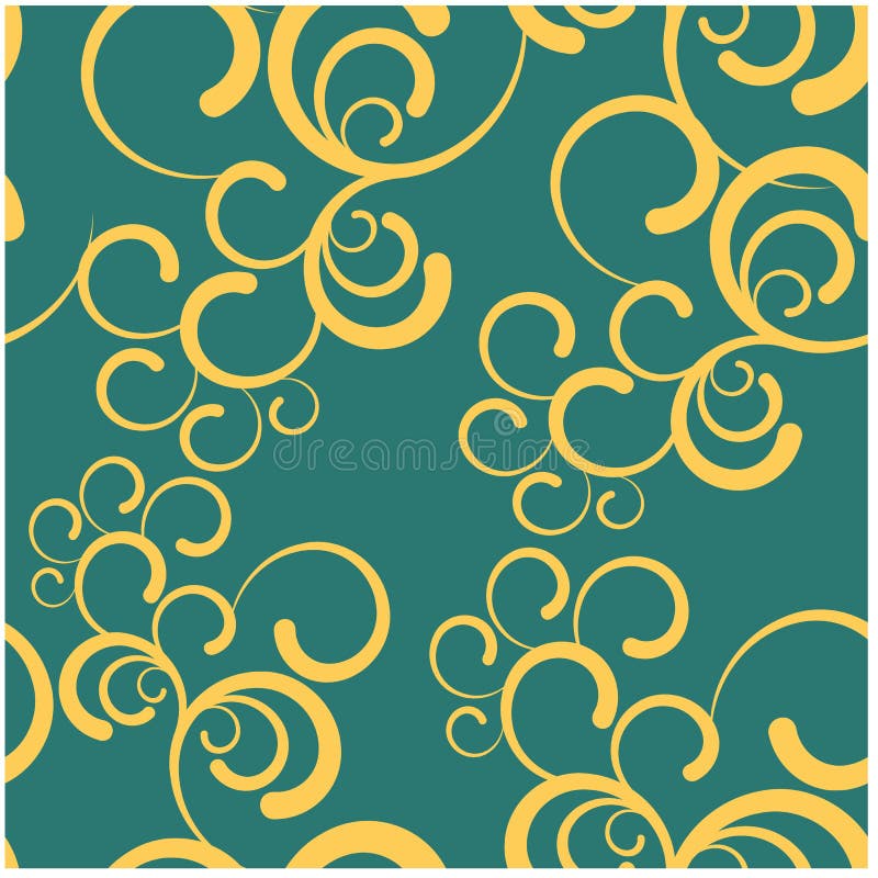 Curlicues in Cartoon Style on Light Background. Vector Design Template ...