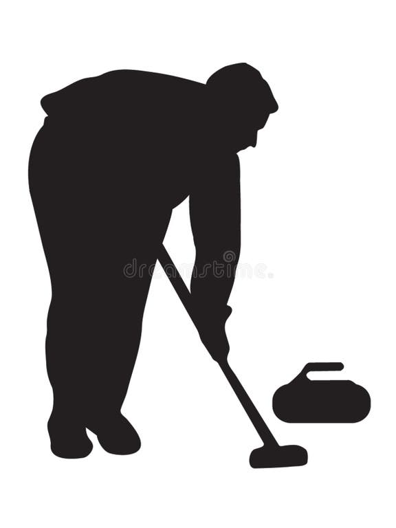Curling stock vector. Illustration of sweeper, brush, house - 7143891