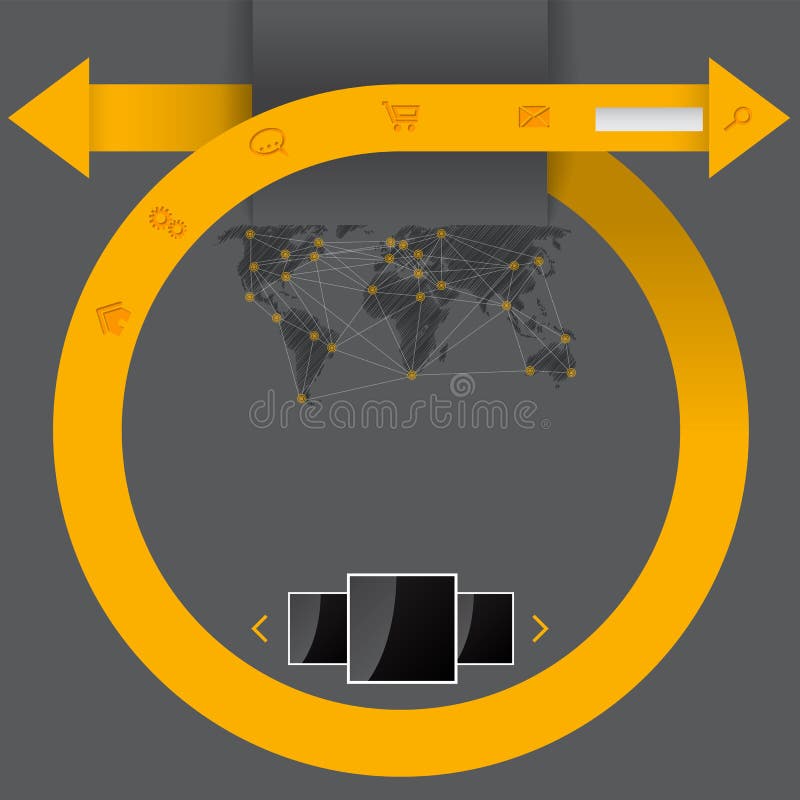 Curling Arrow Ribbons Infographic Design Stock Vector - Illustration of ...