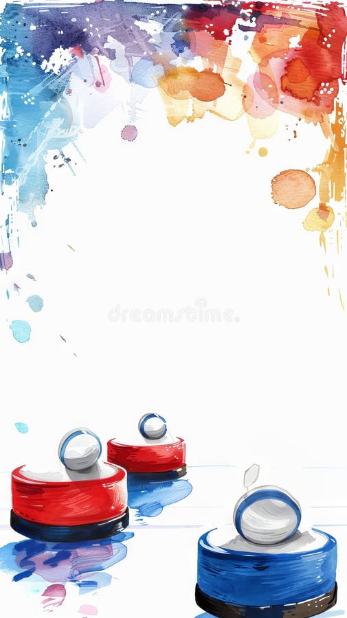 Curling Background Graphics Template Stock Illustration - Illustration ...