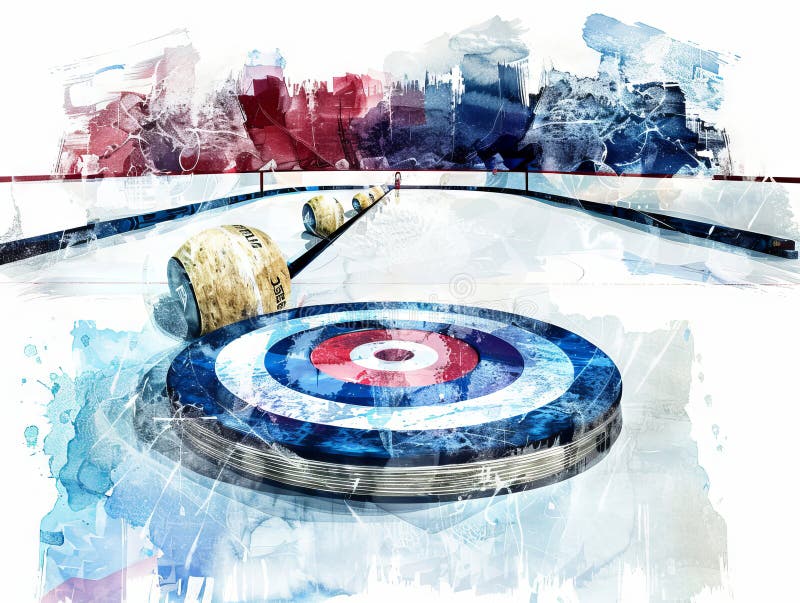 Curling Background Graphics Template Stock Illustration - Illustration ...