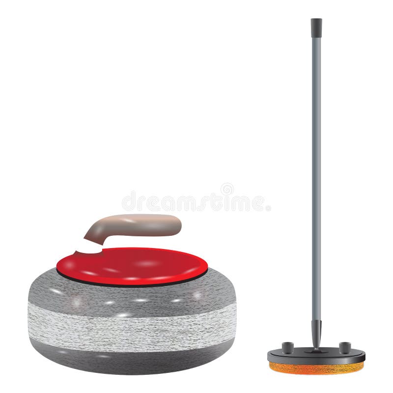 Curling Equipment Set stock illustration. Illustration of collection ...