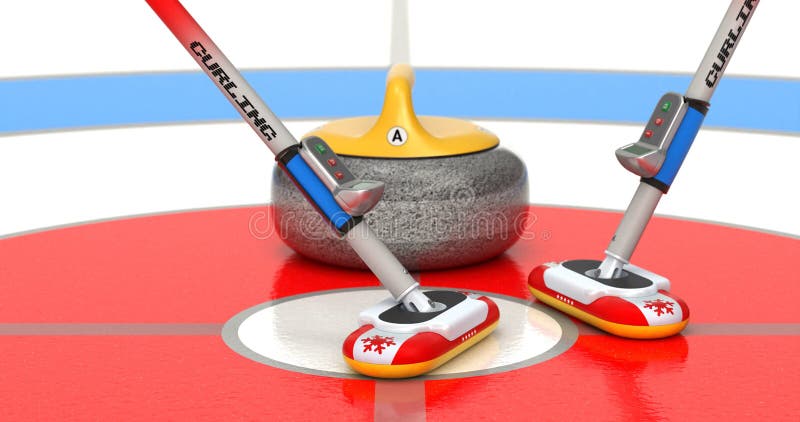 Curling Granite Stone with Brushes Stock Video - Video of animation ...