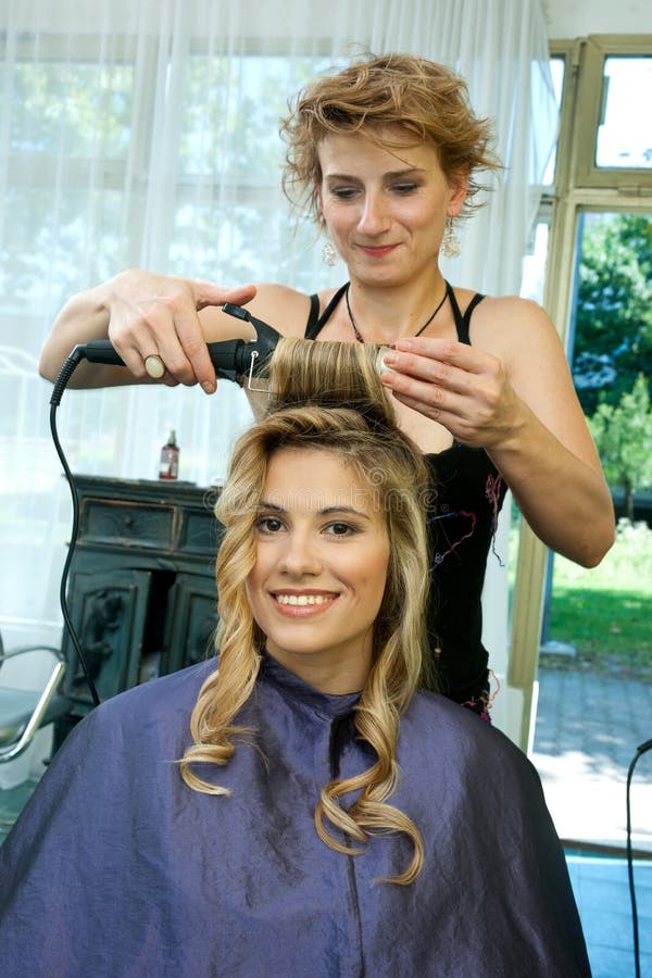 Curling hair stock photo. Image of curler, elegance, haircut - 20383698