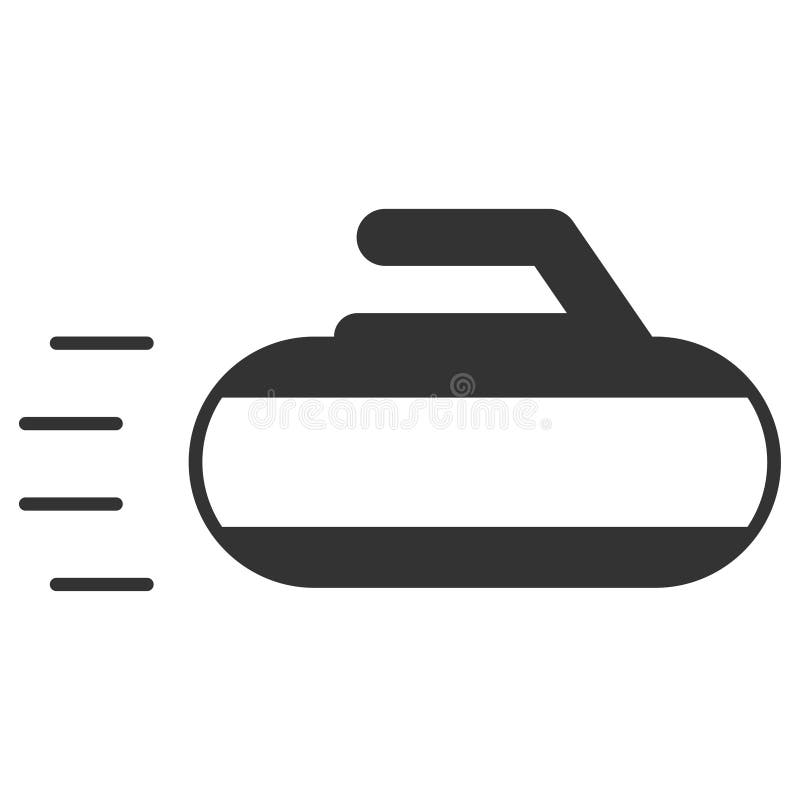 Curling Icon. Flat Style Vector Illustration Isolated on White ...