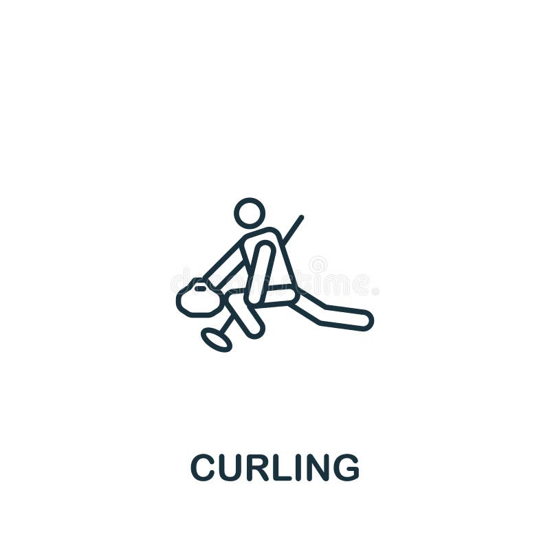 Curling Icon. Line Simple Icon for Templates, Web Design and ...