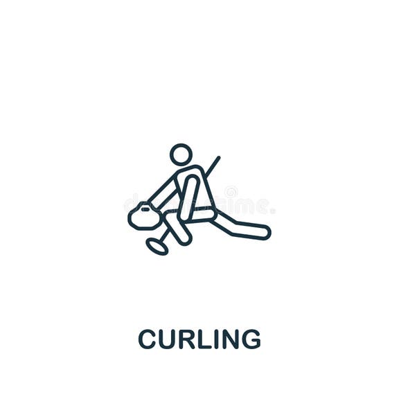 Curling Icon. Line Simple Icon for Templates, Web Design and ...