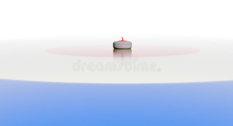 Curling Rock in Center of House Stock Illustration - Illustration of ...