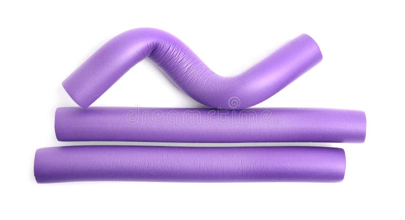 Curling Rods Isolated on White, Top View. Hair Styling Tool Stock Image ...