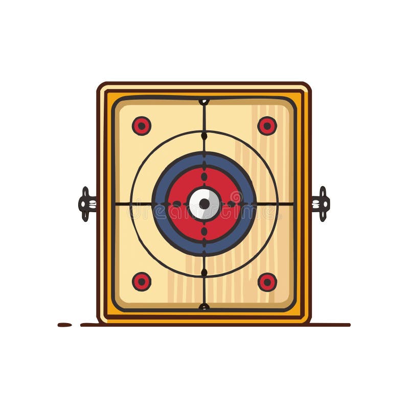 Curling Sheet or Ice Rink Top Down View Game Preparation with Marks and ...