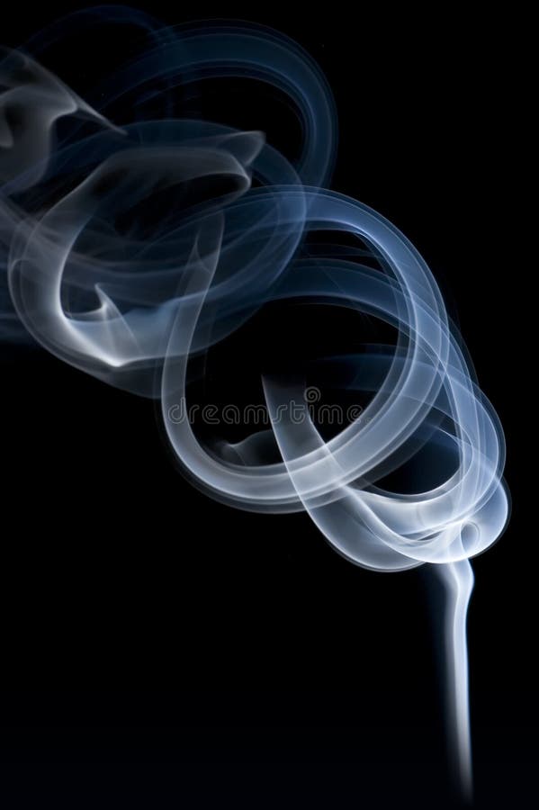 Curling smoke on black stock photo. Image of details, curving - 4186438