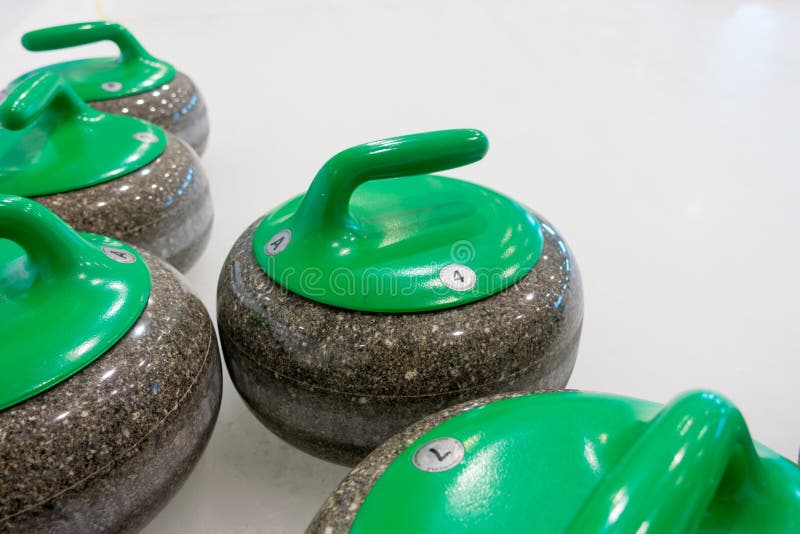 Curling Sport Stones Equipment Stock Photo - Image of circle, stones ...