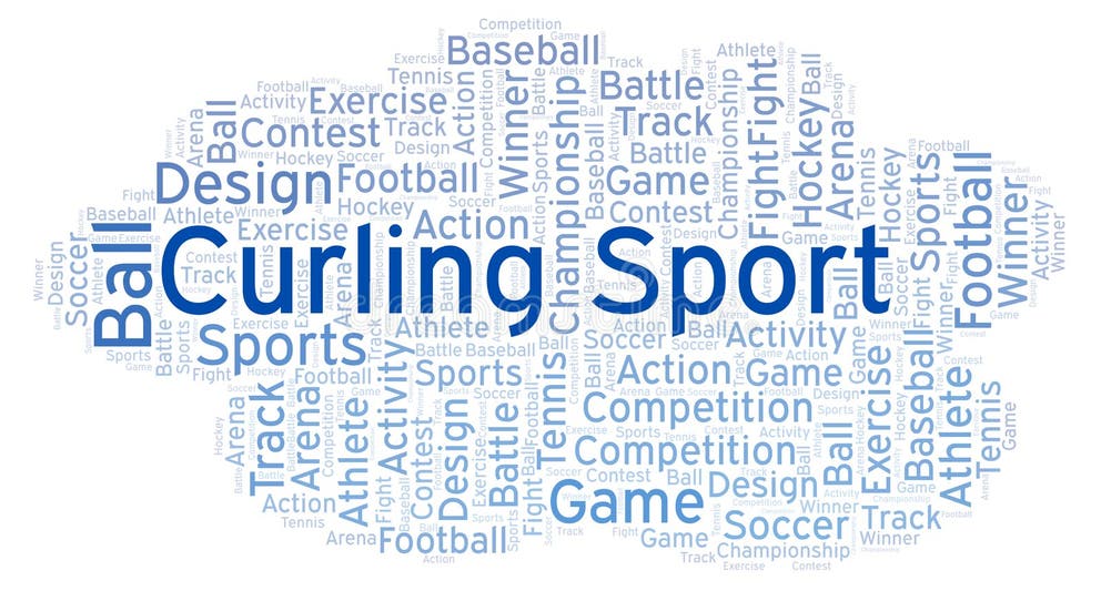 Curling Sport word cloud. stock illustration. Illustration of exercise ...
