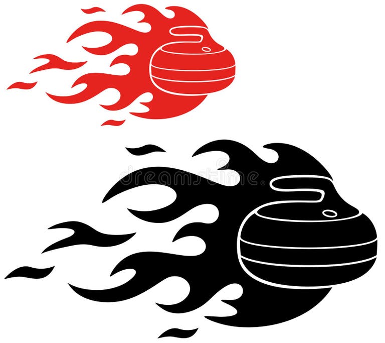 Curling stock vector. Illustration of design, fire, isolated - 48352089