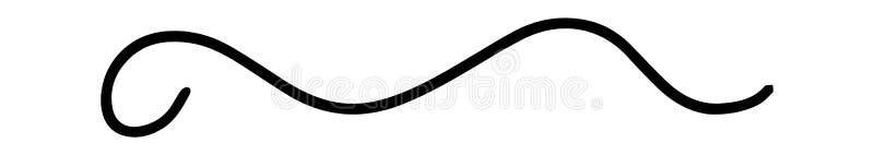 Curls Abstract Scribble. Hand Drawn Line. Doodle Decorative Curls ...