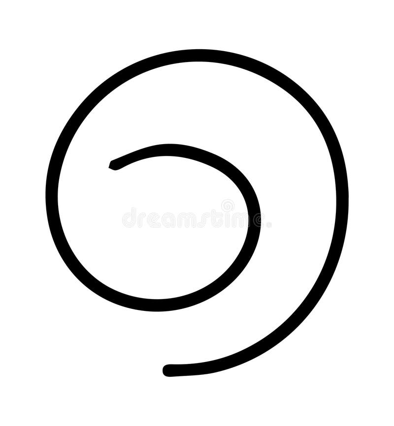 Curls Abstract Scribble. Hand Drawn Line. Doodle Decorative Curls ...