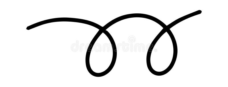 Curls Abstract Scribble. Hand Drawn Line. Doodle Decorative Curls ...