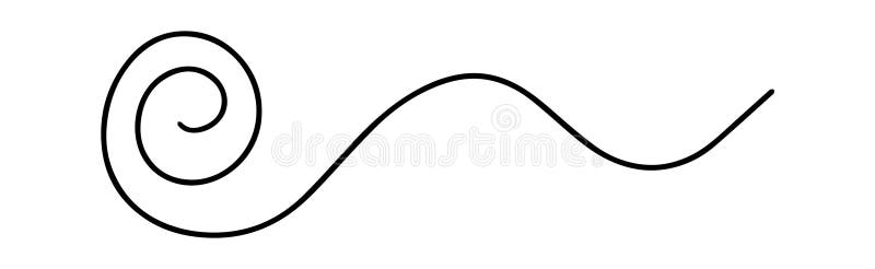 Curls Abstract Scribble. Hand Drawn Line. Doodle Decorative Curls ...