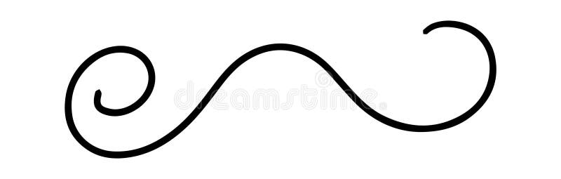 Curls Abstract Scribble. Hand Drawn Line. Doodle Decorative Curls ...