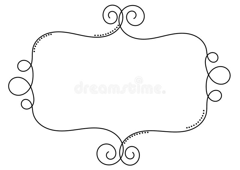 Curls Wire Border Frame Vintage Template Stock Illustration ...