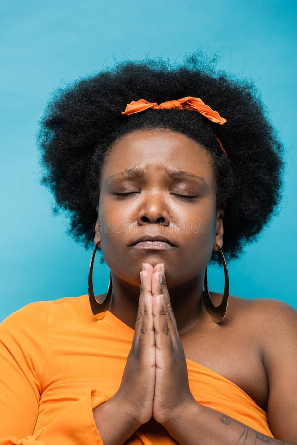 Curly African American Body Positive Woman Stock Photo - Image of ... Curly African American Body Positive Woman Stock Photo - Image of ...