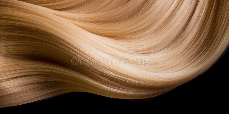 Curly Blond Hair Close-up Isolated on Back Stock Photo - Image of curly ...