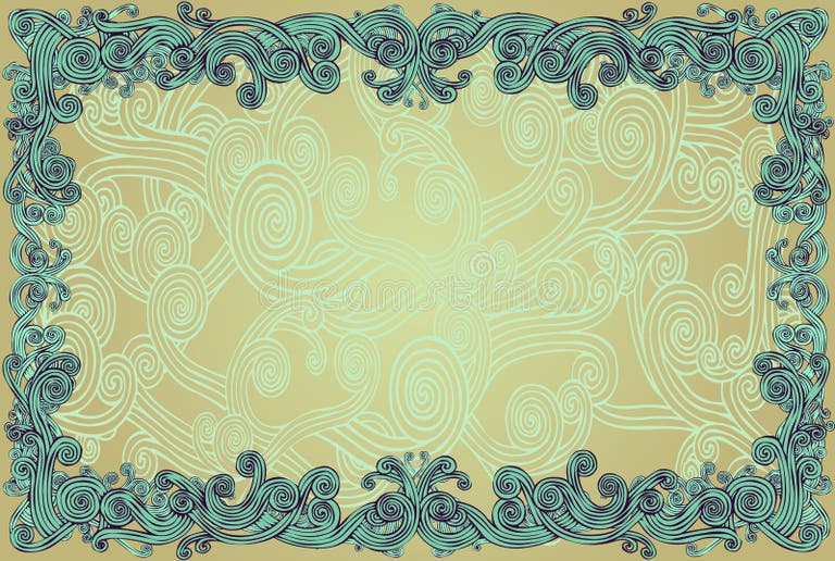 Curly Border stock vector. Illustration of curve, pattern - 2404961