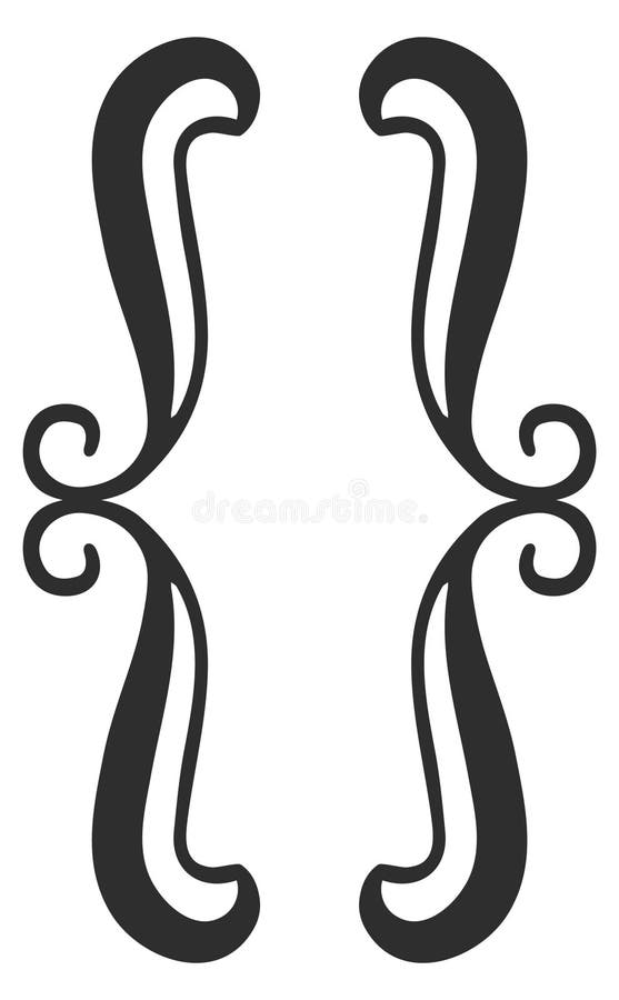 Curly Braces. Decorative Calligraphic Element Stock Image ... Curly Braces. Decorative Calligraphic Element Stock Image ...