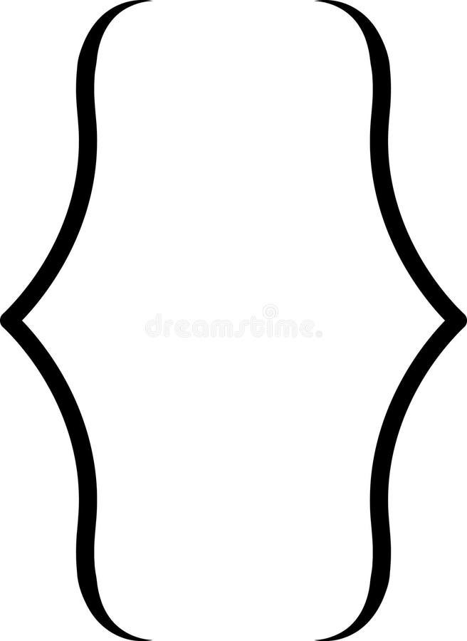 Curly Braces, Double Symmetric Brackets. Vector Typography Symbols Pair ...