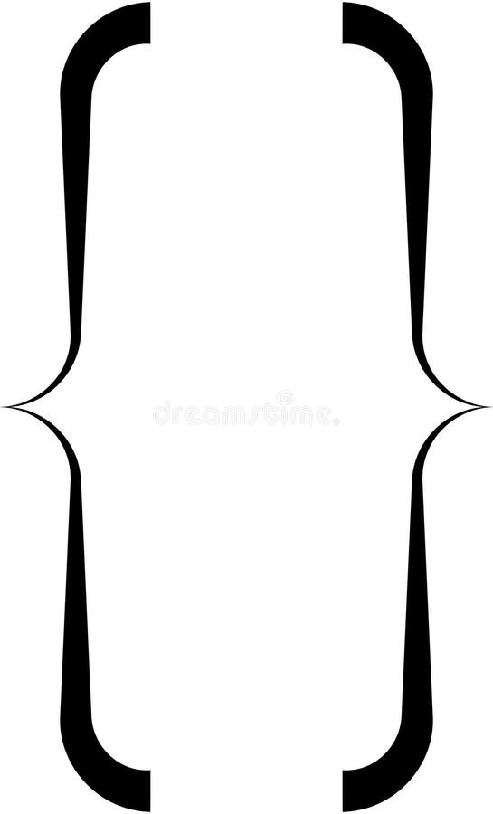 Curly Braces, Double Symmetric Brackets. Vector Typography Symbols Pair ...