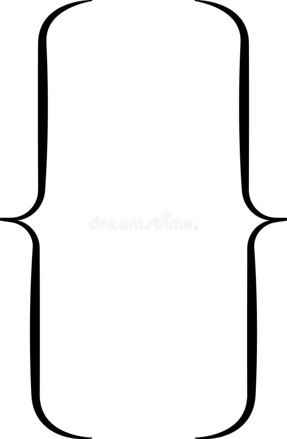 Curly Braces, Double Symmetric Brackets. Vector Typography Symbols Pair ...