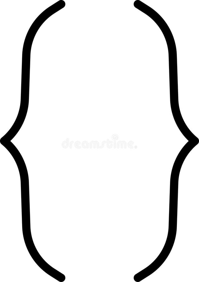 Curly Braces, Double Symmetric Brackets. Vector Typography Symbols Pair ...