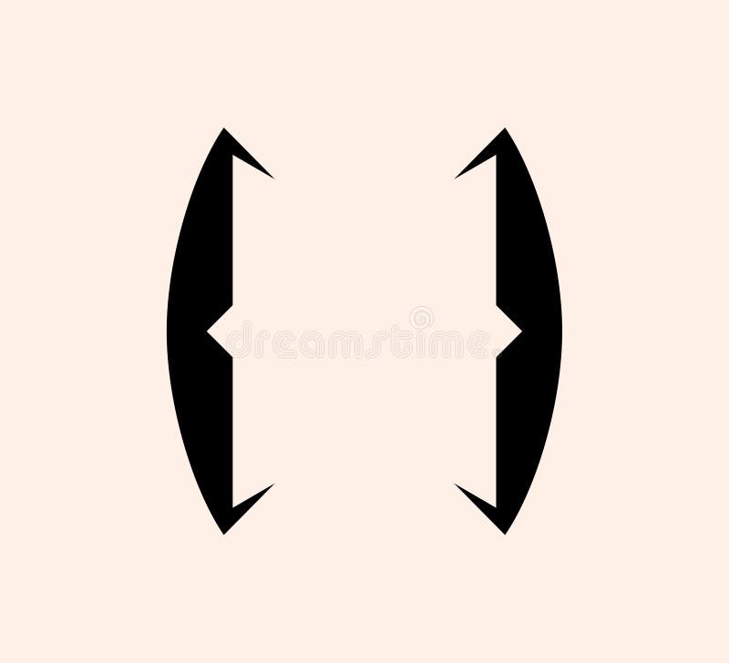 Curly Braces Punctuation Mark Black Icon. Creative Elegant Brackets ...