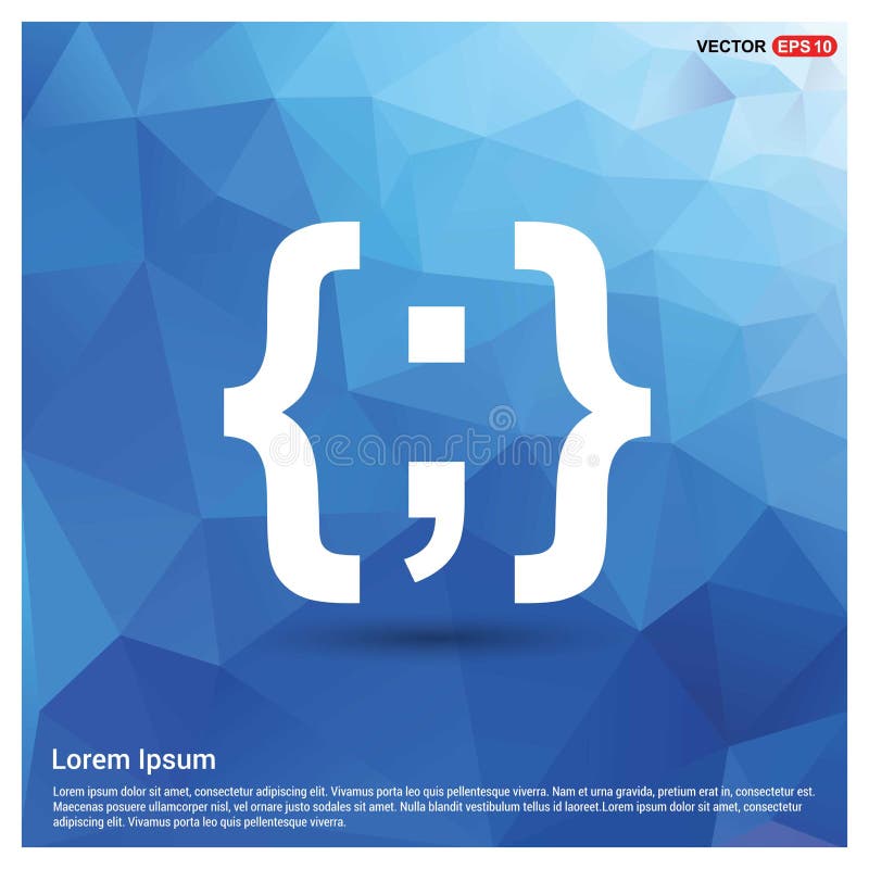 Curly Bracket Icon Gray Icon on Notepad Style Template Vector EPS 10 ... Curly Bracket Icon Gray Icon on Notepad Style Template Vector EPS 10 ...