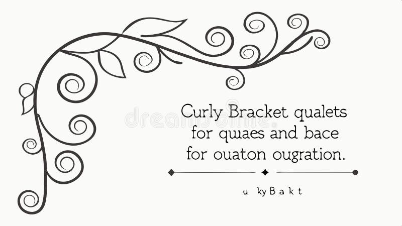Curly Bracket Quotation, Typographic Element and Text Design Vector ...