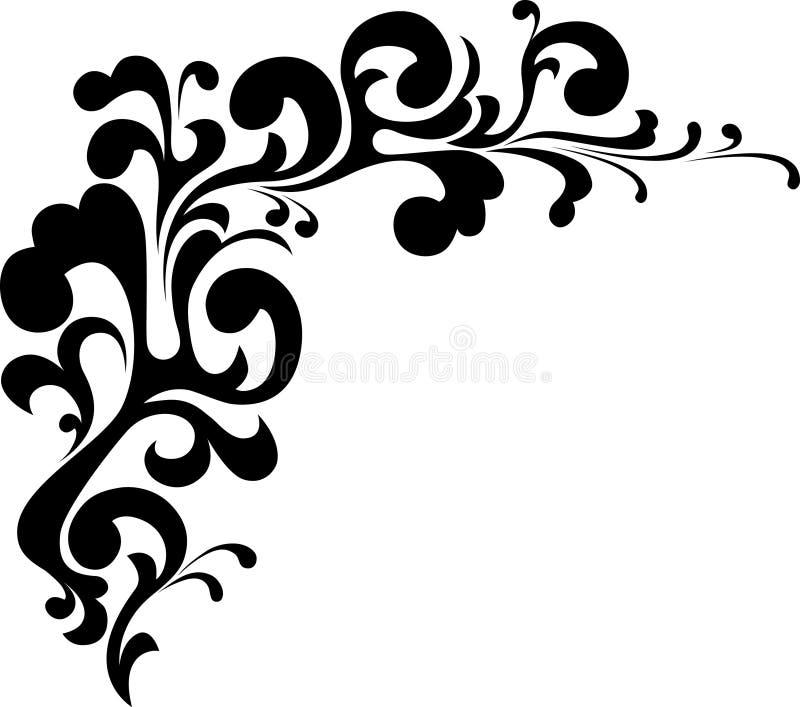 Curly corner stock vector. Illustration of traditional - 11814534
