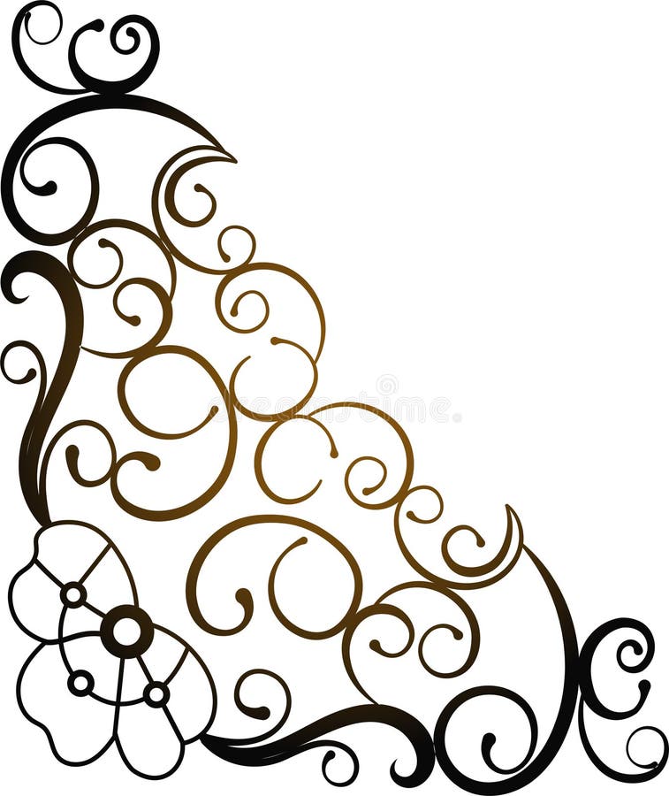 Vector Left Corner Border stock vector. Illustration of pattern - 288688928